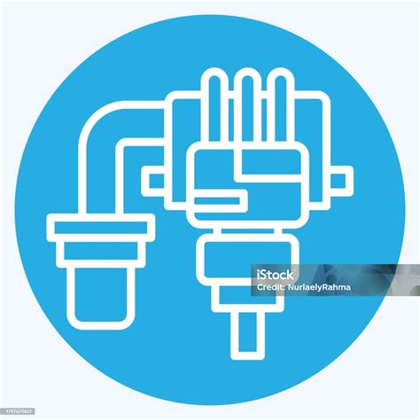 아이콘 연료 리젝터 자동차 정비 기호와 관련이 있습니다 파란 눈 스타일 심플한 디자인 편집 가능 간단한 일러스트레이션 개발에