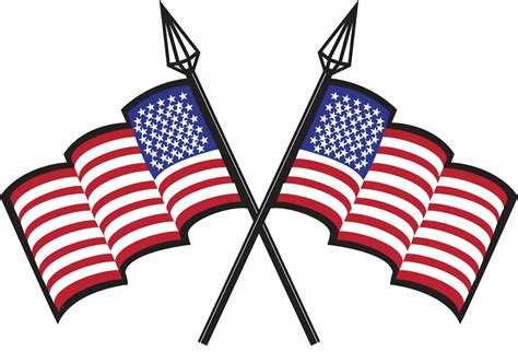 Vector Image Of American Flags On A Pole 22709456 Vector Art At Vecteezy