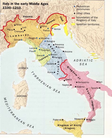 Map Of The Middle Ages Italy European History Map 6th Century Map Of