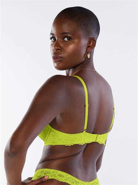 Floral Lace Push Up Bra In Green Savage X Fenty