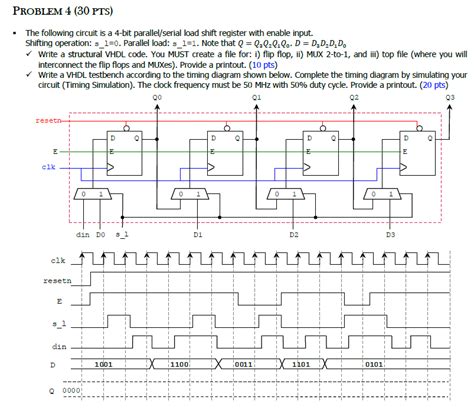 Solved The Following Circuit Is A 4 Bit Parallelserial Load