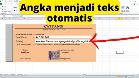 Cara Mengubah Nilai Angka Menjadi Huruf Atau Teks Terbilang Di Excel Dengan Mudah Youtube