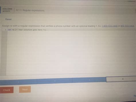 solved challenge activity regular expressions reset assign