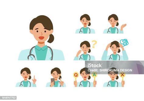 실험복을 입은 닥터 우먼 헬스케어 개념여자 만화 캐릭터 헤드 컬렉션 세트 사람들은 프로필 아바타 및 아이콘에 얼굴을 맞춥니다 웃고 있는 여자의 이미지를 닫습니다 Brand