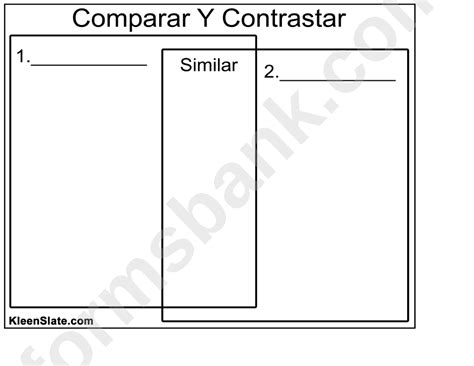 Compare And Contrast Paper Printable Pdf Download