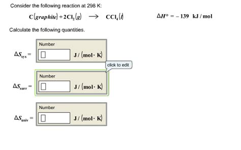 solved consider the following reaction at 298 k calculate