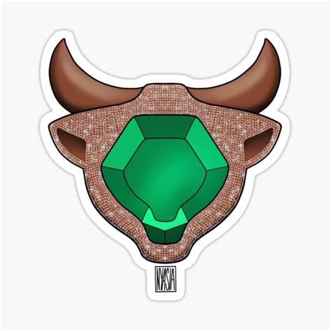 Taurus Zodiac Bejeweled Emblem Sticker For Sale By Nyasia Celeste