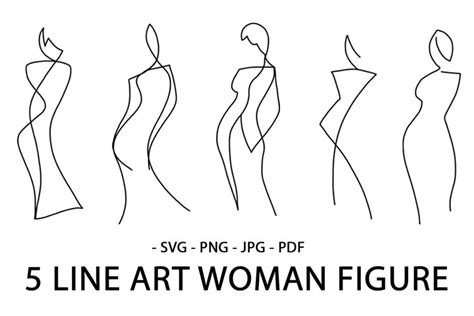 Outline Curvy Woman Silhouette Design Bundles