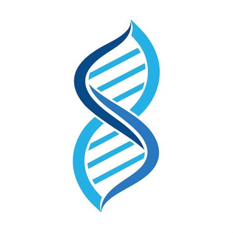 Dna 로고 디자인 개념 프리미엄 벡터