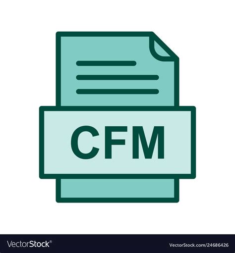 Cfm File Document Icon Royalty Free Vector Image