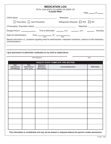 Medication Log Table Download Printable Pdf Templateroller