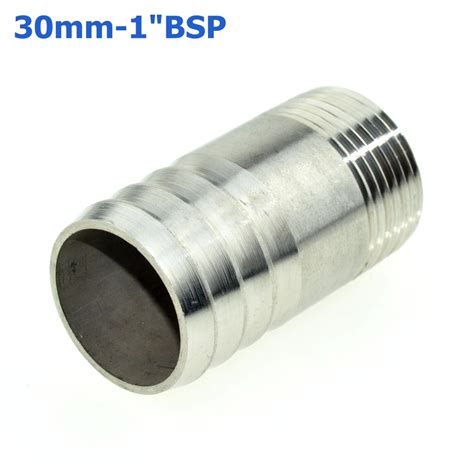30mm 호스 바브 테일 1 인치 Bsp 수나사 커넥터 조인트 파이프 피팅 Ss 304 스테인레스 스틸 커플러 어댑터 3 개adapter Wiiadapter