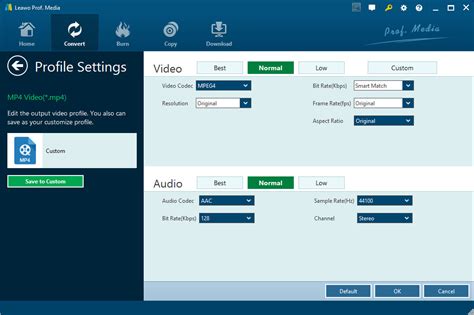 Adjust Parameters Leawo Tutorial Center
