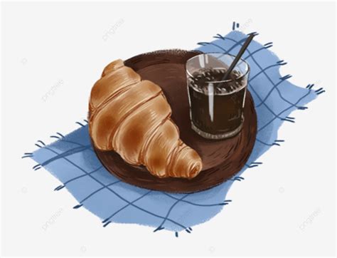 크루아상 커피 조식 쇠뿔가방 커피 애프터눈 티 Png 일러스트 및 Psd 이미지 무료 다운로드 Pngtree