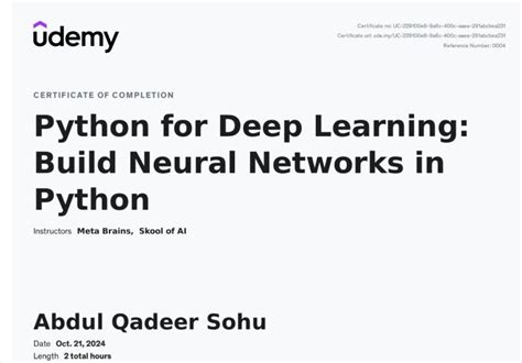 Abdul Qadeer Sohu On Linkedin Deeplearning Python Ai