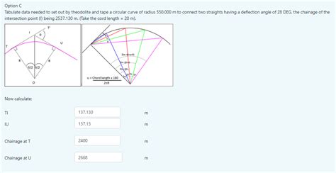 solved option c tabulate data needed to set out by