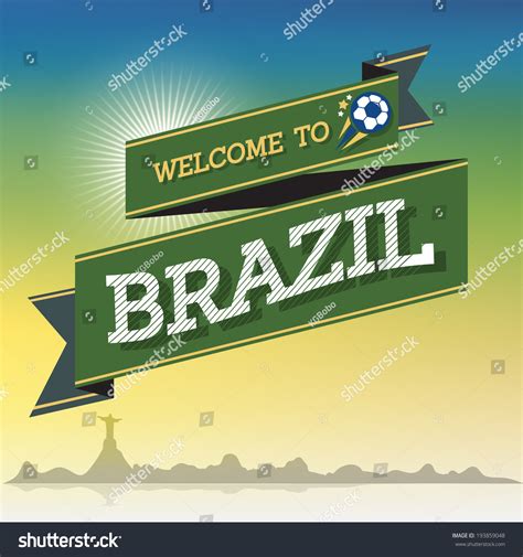 Welcome Brazil Greeting Sign Background Vector Stock Vector Royalty Free 193859048 Shutterstock