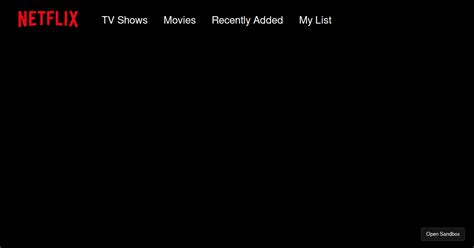 Netflix Clone Codesandbox