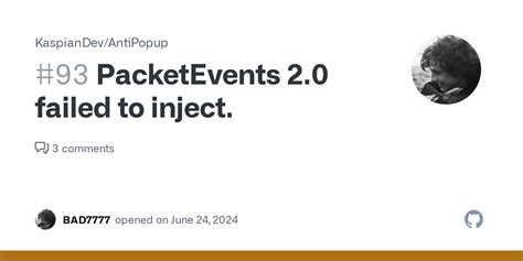 Packetevents 20 Failed To Inject · Issue 93 · Kaspiandevantipopup