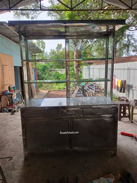 Rak Kaca Stainless Steel Kreatif Steel