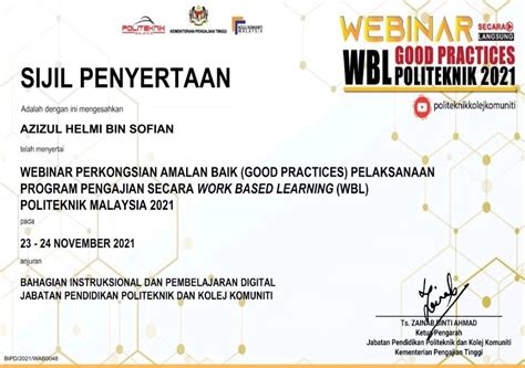 Empowerment On Tvet Education Keep On Learning Azizul Sofian