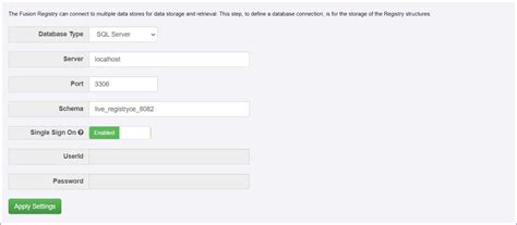 Server Settings Database Fusion Registry Wiki