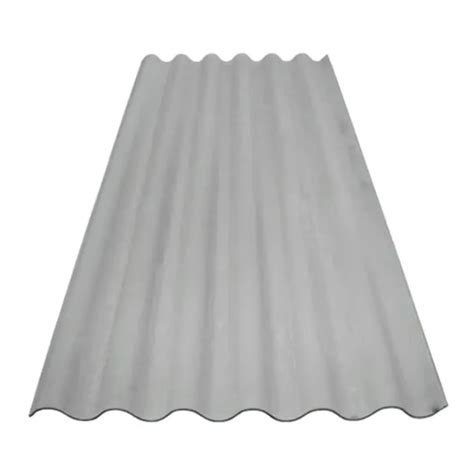 Telha De Fibrocimento 6mm 244x110m Hidrofugada Ondulada Cinza Infibra