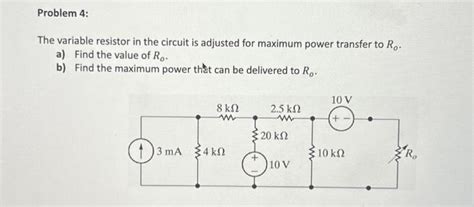 solved the variable resistor in the circuit is adjusted for