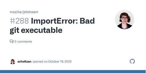 ImportError Bad Git Executable Issue Mozilla Jetstream GitHub