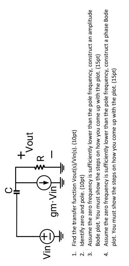 solved 1 find the transfer function vout s vin s 10pt