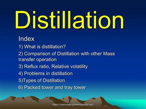 Types Of Distillation And Column Internals Ppt