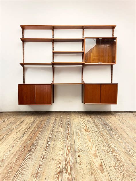 Vintage Poul Cadovius Wall Unit Mid Century Modern Shelf Royal System