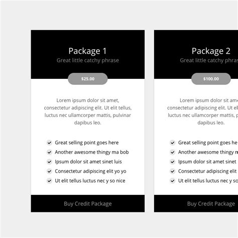 Black And White Visual Composer Pricing Template Gotowp Connecting