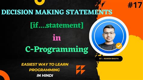Decision Making Statements In C Part 1 Ifstatement C Programming Language Series