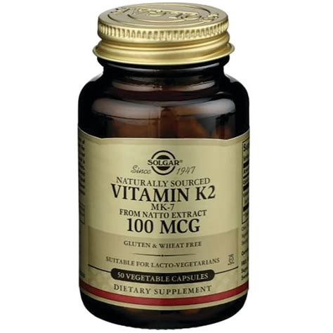 Solgar Vitamin K2 100 Mcg 50 Vegetable Capsules
