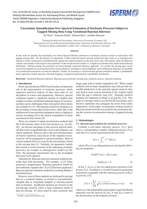 PDF Uncertainty Quantification Over Spectral Estimation Of Stochastic Processes Subject To