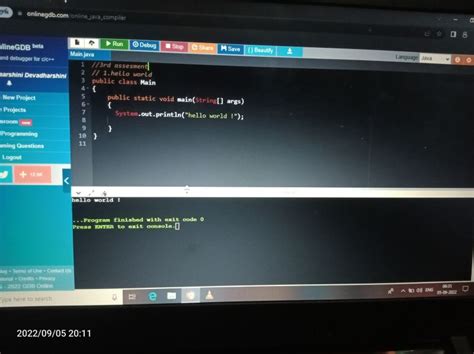 devadharshini devadharshini on linkedin 3rd assessment in java with