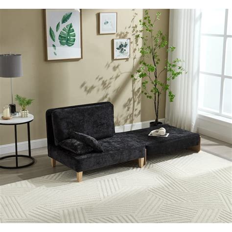 Chenille Upholstered 3 In 1 Convertible Sleeper Foldable Sofa Bed