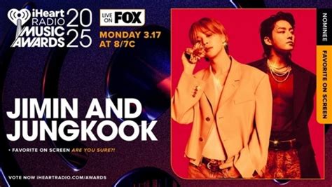 Bts Jimin And Jungkook Nominated For The 2025 Iheartradio Music Awards