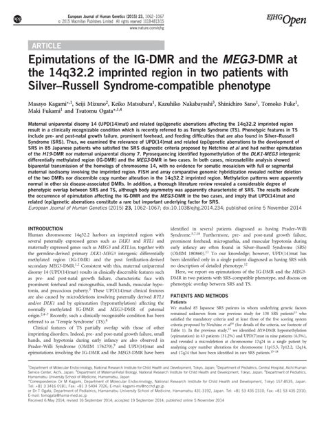 pdf epimutations of the ig dmr and the meg3 dmr at the 14q32 2