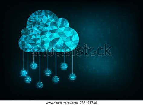 Cloud Computing Conceptabstract Cloud Connection Technology Stock Vector Royalty Free