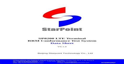 Pdf Sp8200 Lte Terminal Rrm Conformance Test System Data Sheet Data
