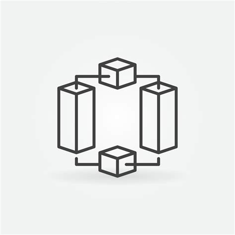 Blockchain Blocks Vector Thin Line Concept Icon Or Linear Sign Vector Art At Vecteezy