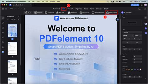 how to add page number to pdf on mac