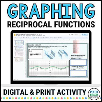 Graphing Reciprocal Trigonometric Functions Activity For Google Slides
