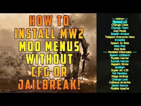 HOW TO GET MODS FOR MW NO JAILBREAK PS XBOX YouTube