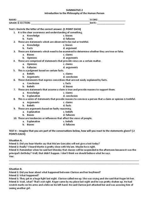 Summative 2 Intro To Philo Pdf Argument Fallacy
