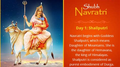 Happy Navratri 2021 Day 1 Why Goddess Shailputri Is Worshipped Today