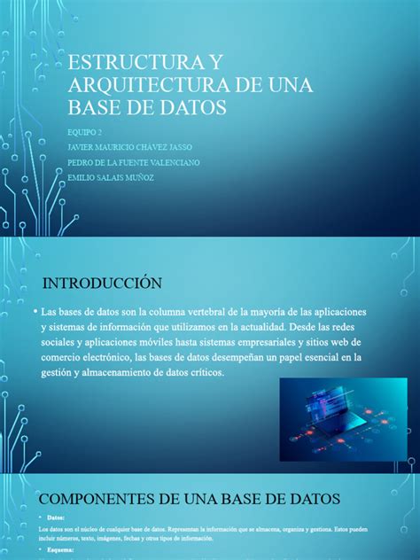 Estructura Y Arquitectura De Una Base De Datos Pdf Bases De Datos