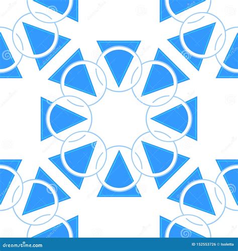 Abstract Geometric Pattern With Circles And Triangle Shapes Seamless Vector Background